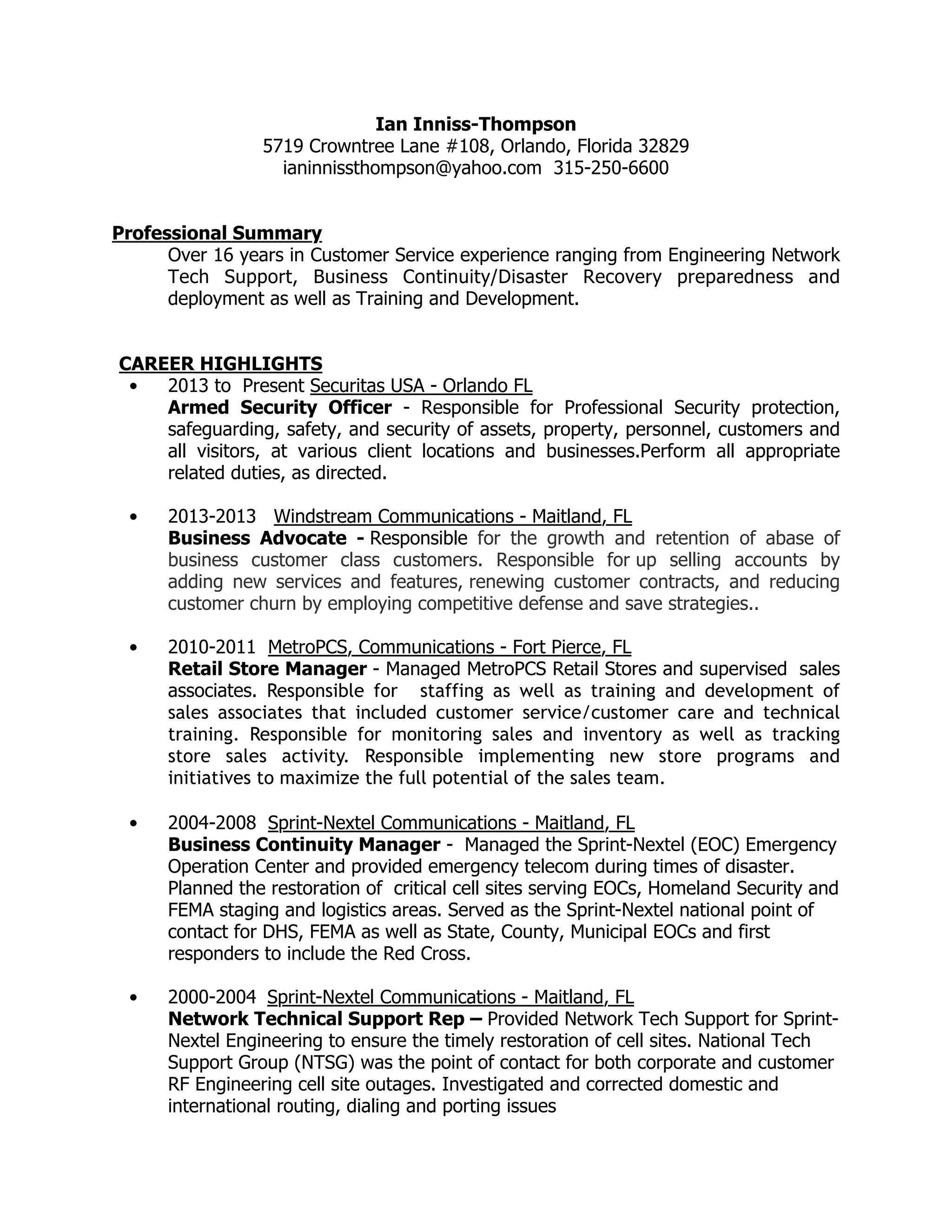 Ian Resume Federal | PDF