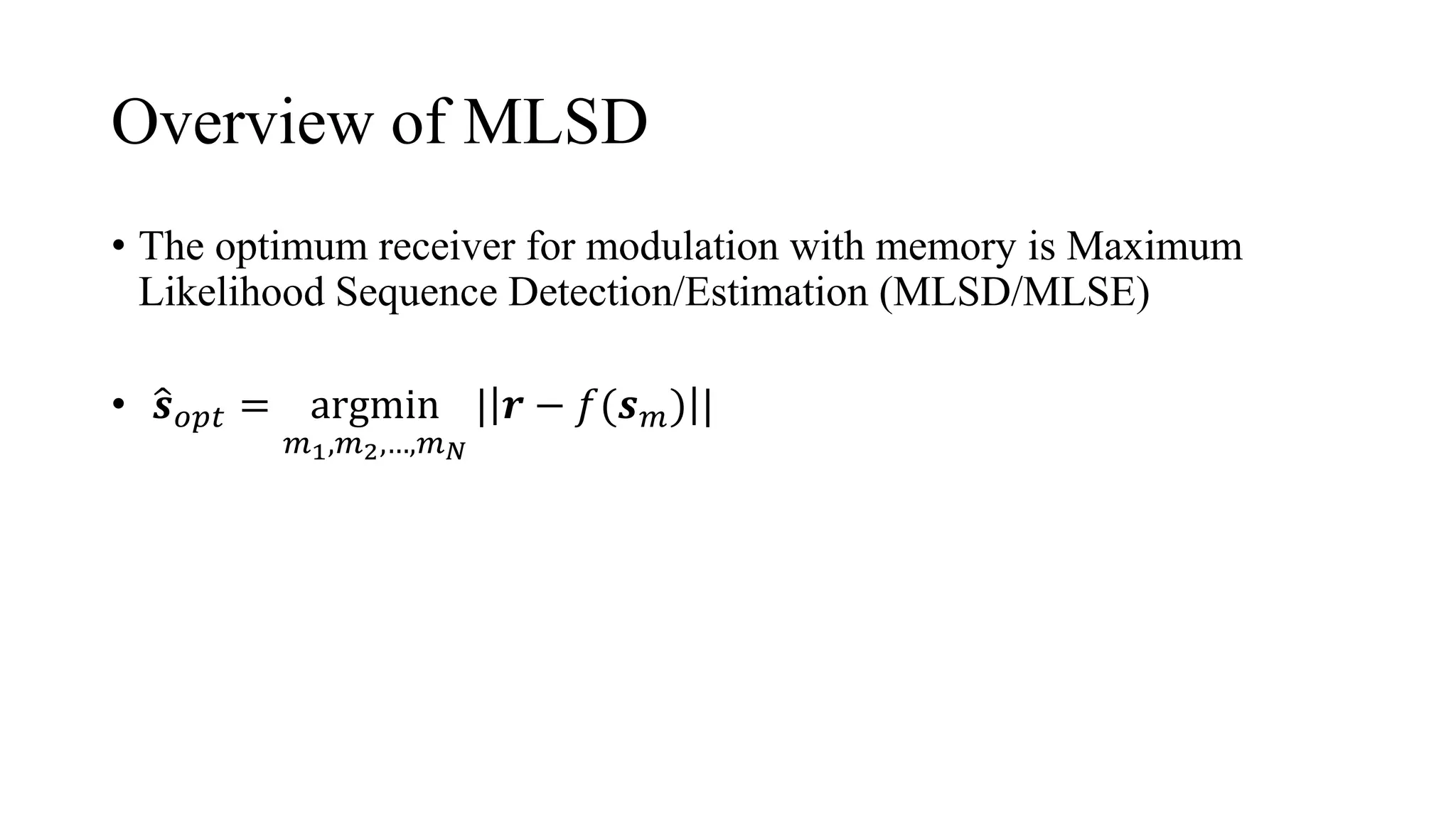 Optimum Receiver for CPM over AWGN channel | PPTX