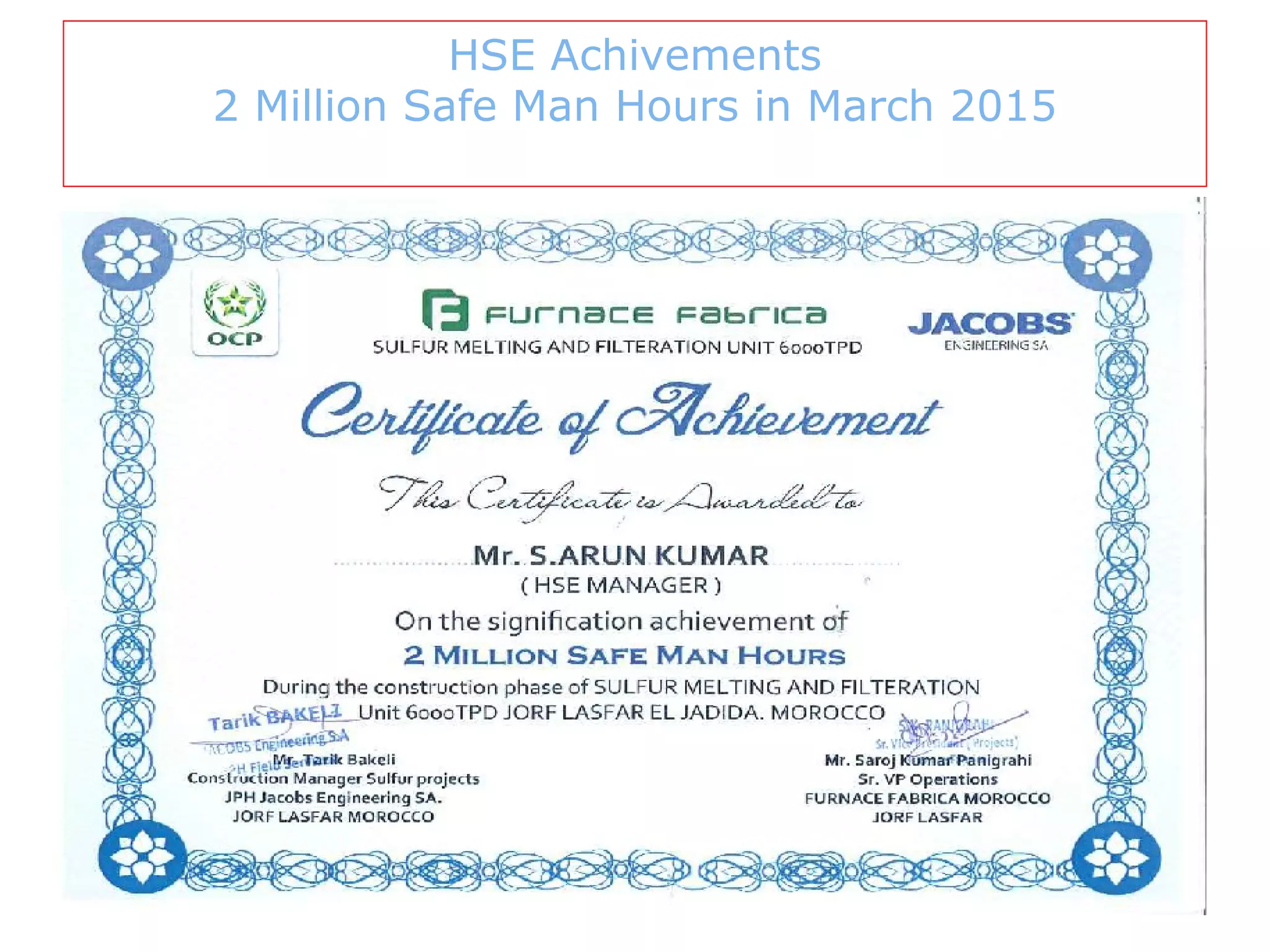 HSE Annual Performance | PPT