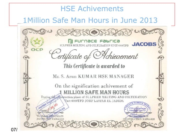 HSE Annual Performance | PPT