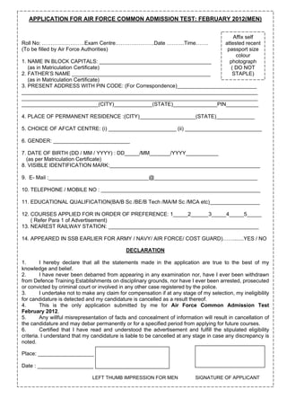 Afcat%20 application%20for%20men | PDF | Law