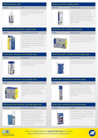 AF International Catalogue Product Sheets | PDF