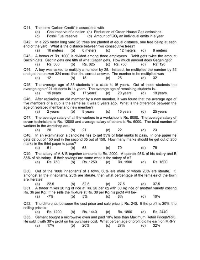 Afcat question paper | PDF