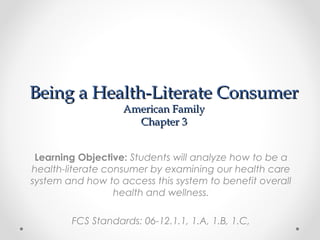 American Family chapter 3 - Understanding Health Care | PPT | Health ...