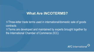 INCOTERMS | PPTX