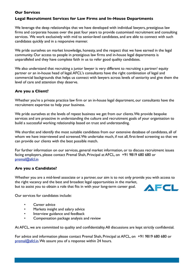 Afcl Brochure | PDF
