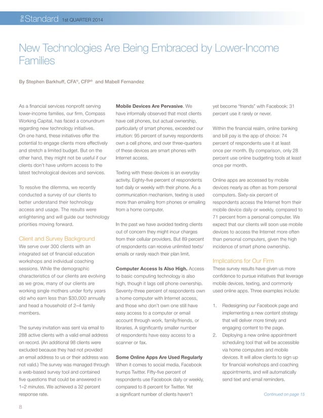 Afcpe newsletter q1 2014 compass working capital | PDF