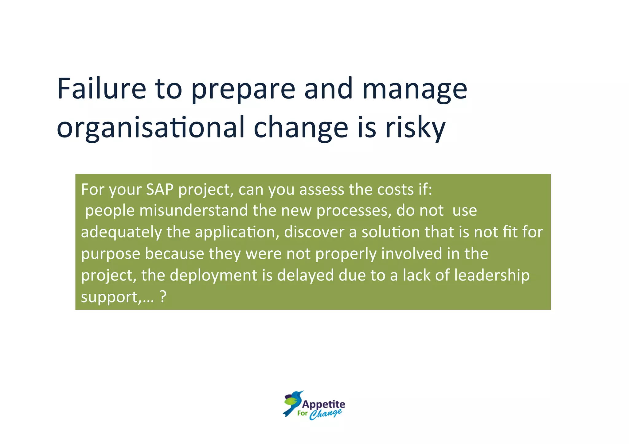 SAP Organizational Change Management | PDF