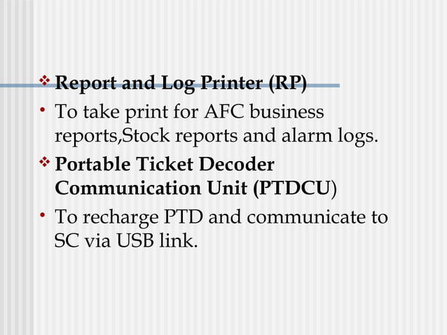Afc system overview | PPS | Computer Networking | Computing