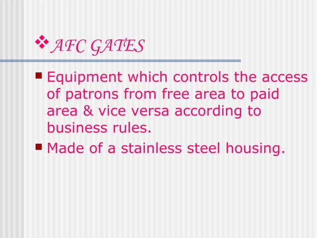 Afc system overview | PPS | Computer Networking | Computing