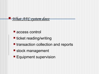 Afc system overview | PPS