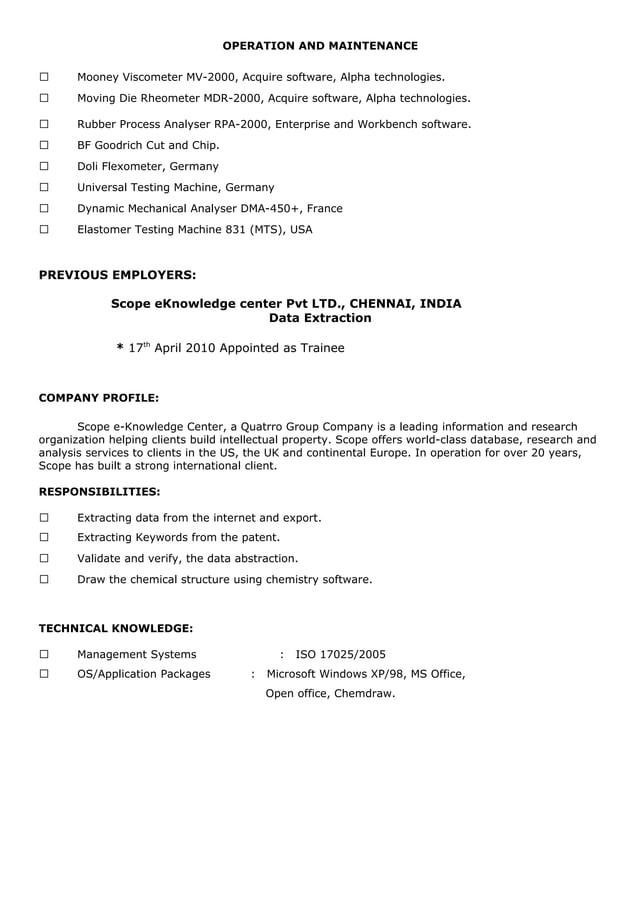 Sathish resume | DOC