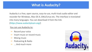 Audacity Workshop | PPT