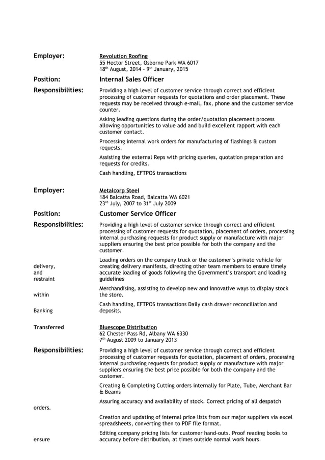 Resume Complete | DOC