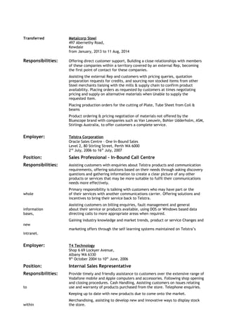 Resume Complete | DOC