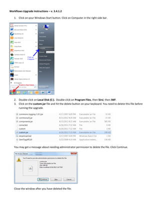 WF Upgrade Instructions | PDF | Operating Systems | Computer Software and Applications
