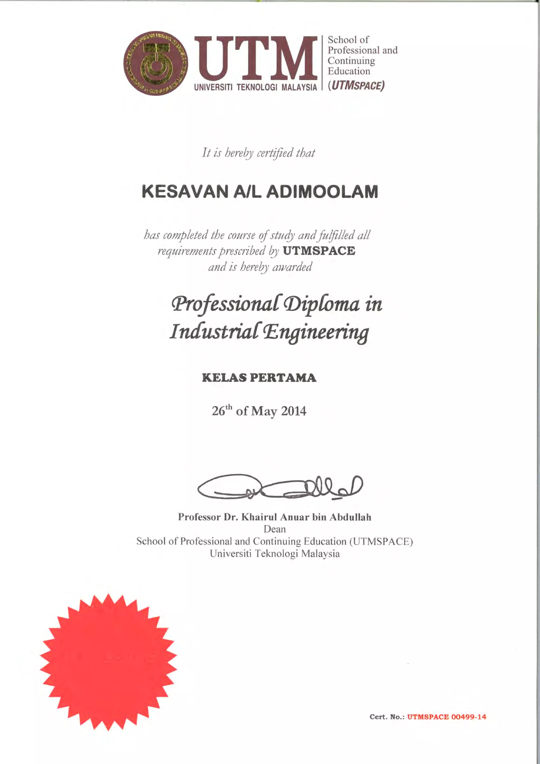 DIPLOMA UTM | PDF