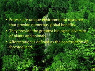 afforestation and deforestation relating printing | PPTX