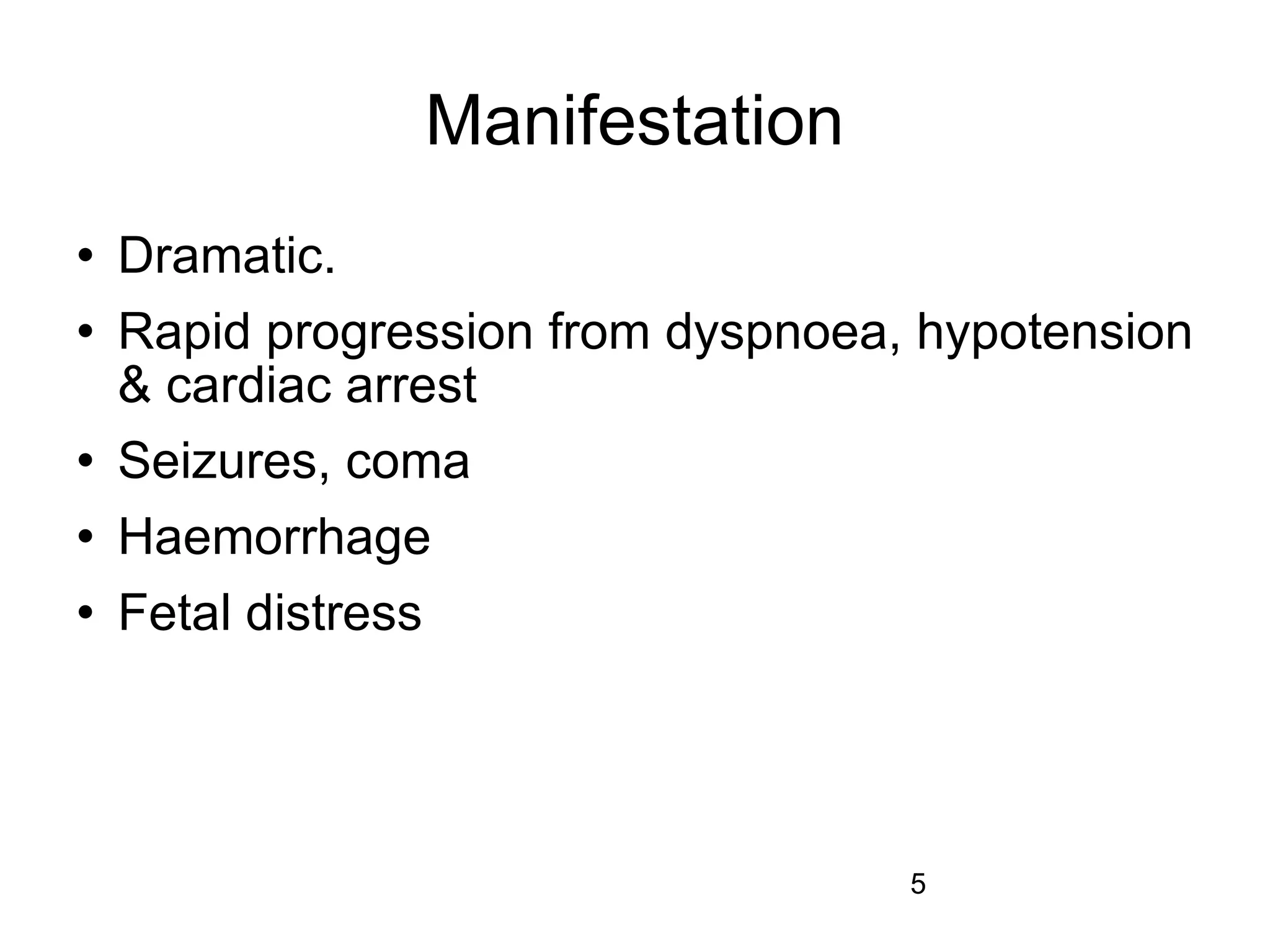 Amniotic Fluid Embolism | PPT