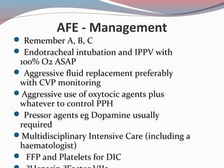 Amniotic Fluid Embolism | PPT