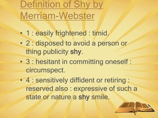 A fearful and timid spirit | PPTX