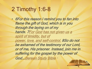 A fearful and timid spirit | PPTX