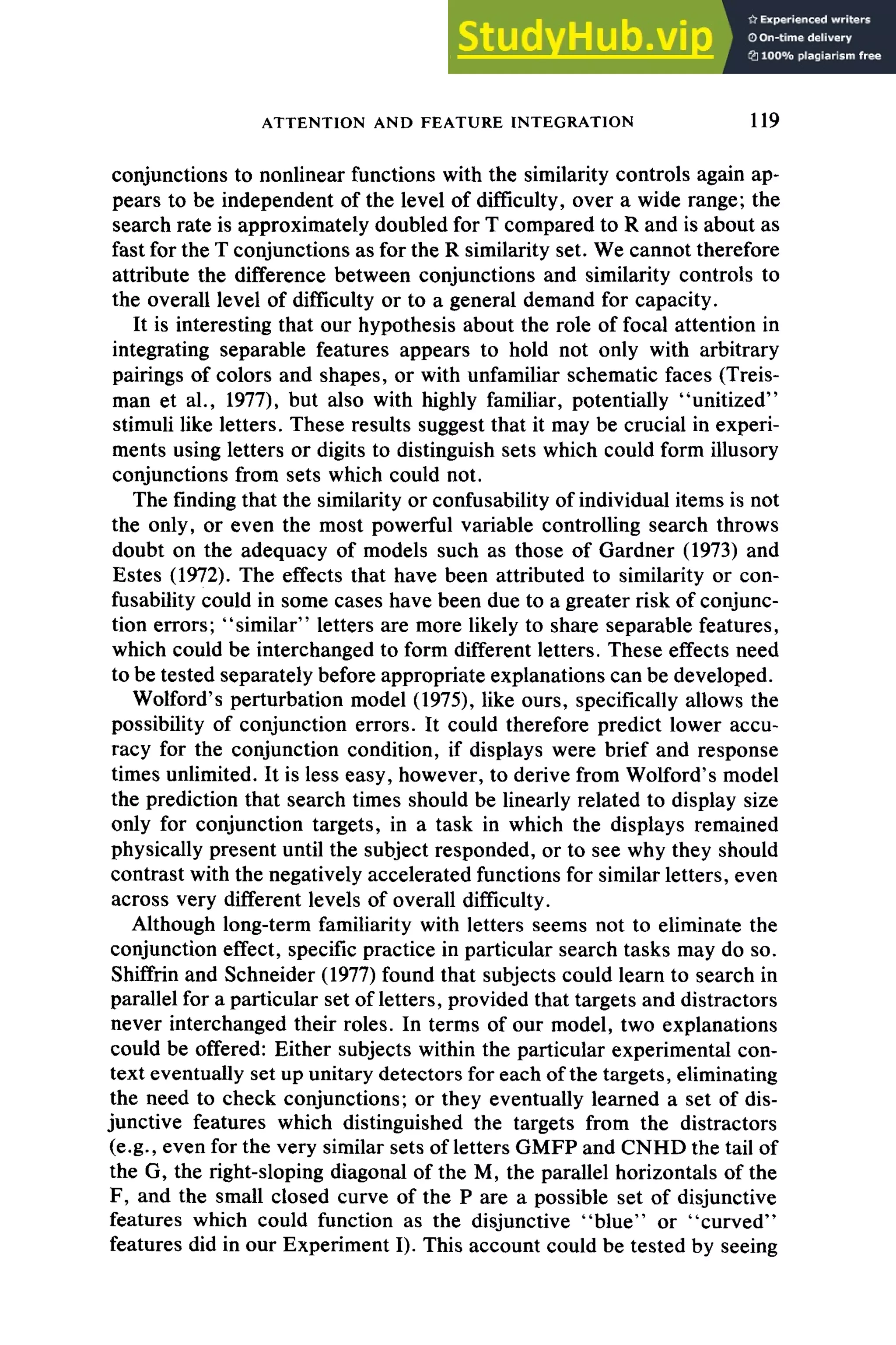 A Feature-Integration Theory Of Attention | PDF