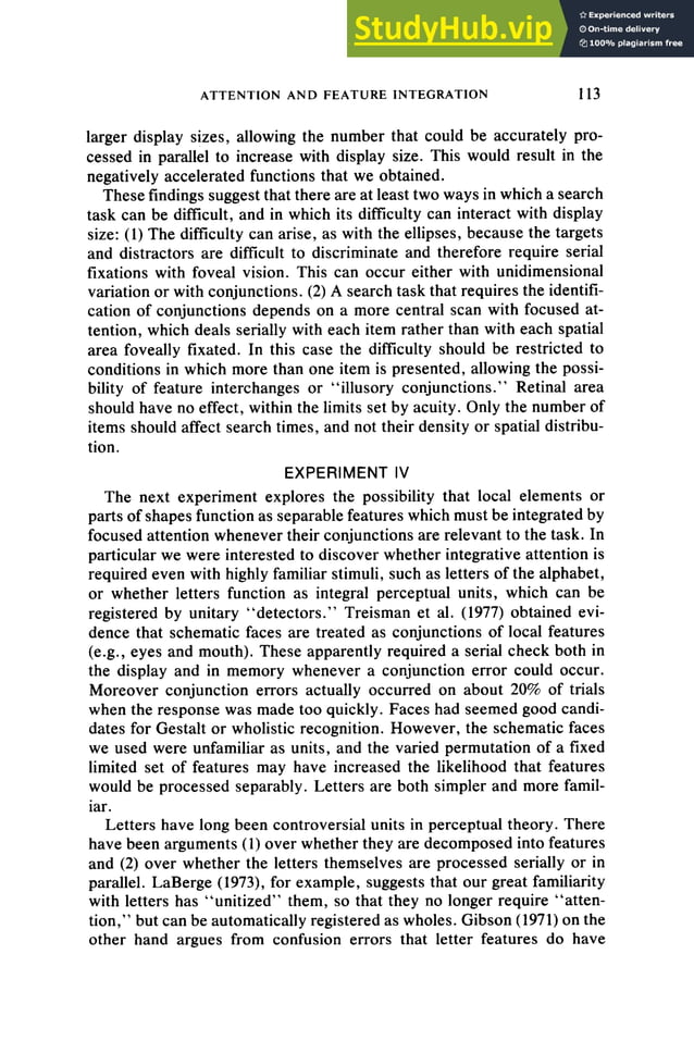 A Feature-Integration Theory Of Attention | PDF | Physics | Science