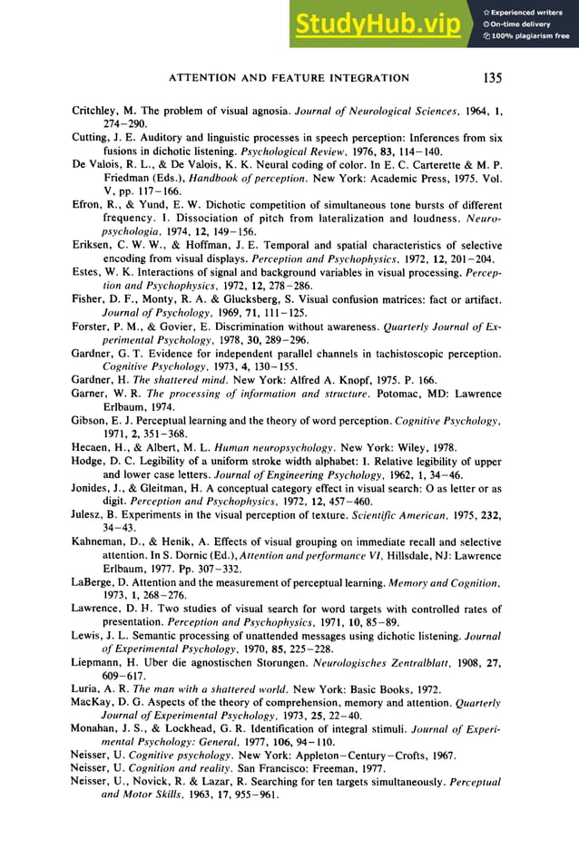 A Feature-Integration Theory Of Attention | PDF | Physics | Science