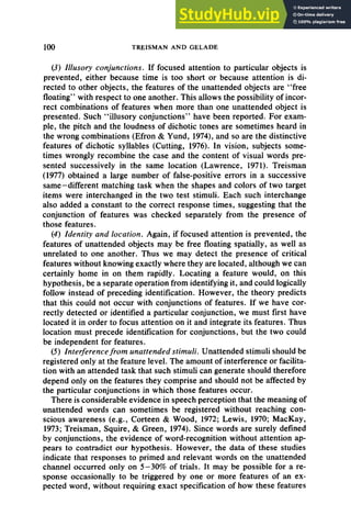 A Feature-Integration Theory Of Attention | PDF