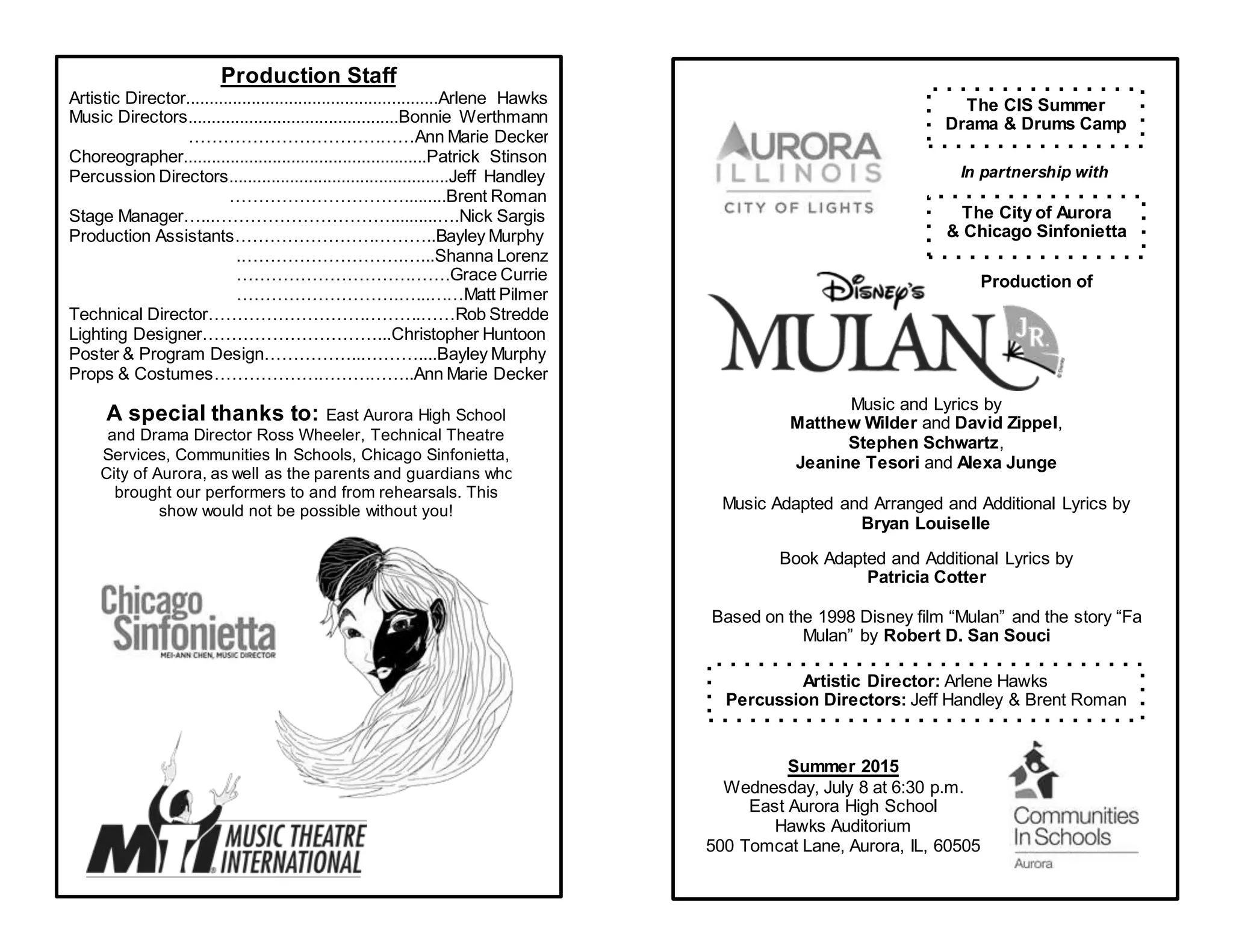 Mulan Jr. Program | DOCX