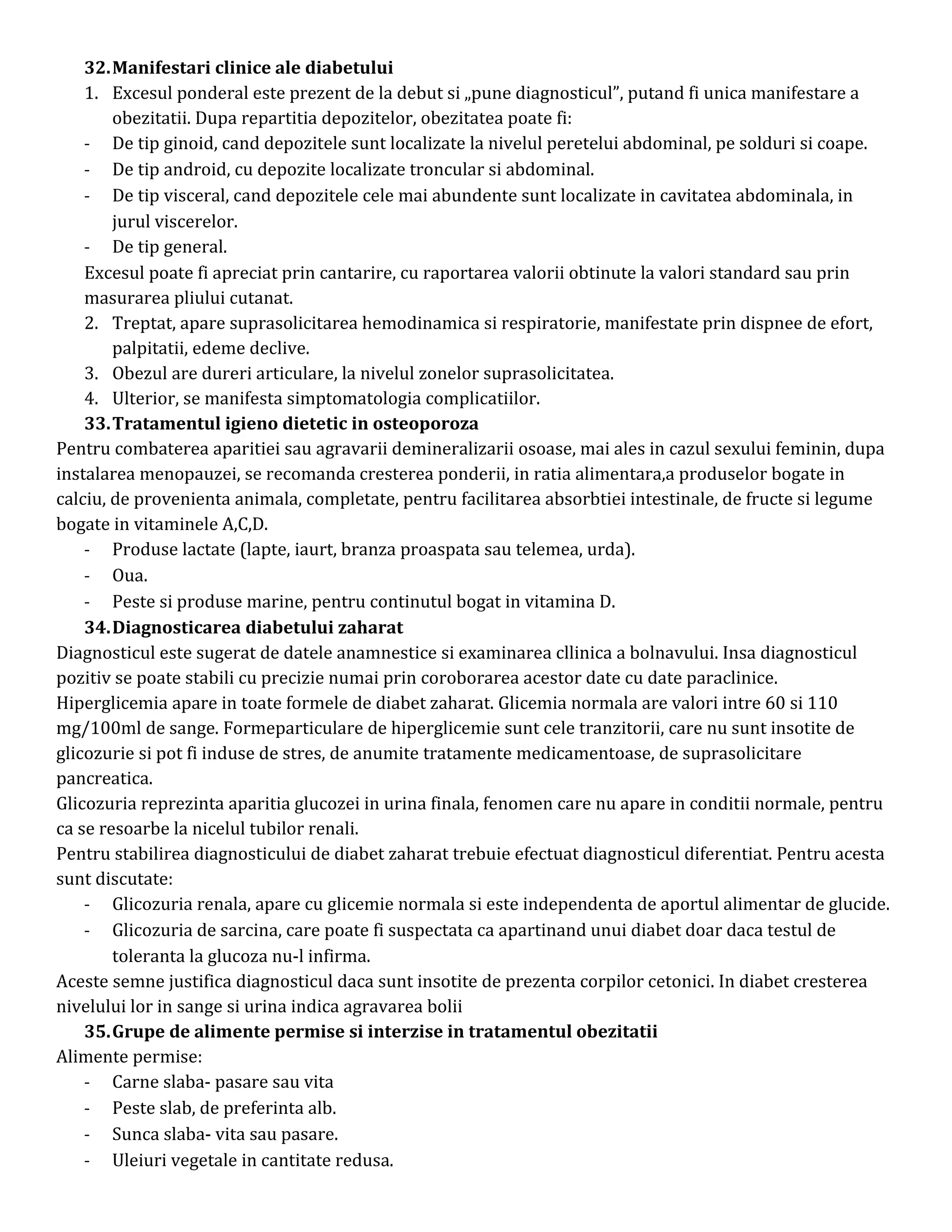 Afec endocrino metabolice subiecte examen rezolvate | DOC