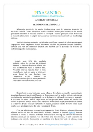 Afectiuni vertebrale | PDF