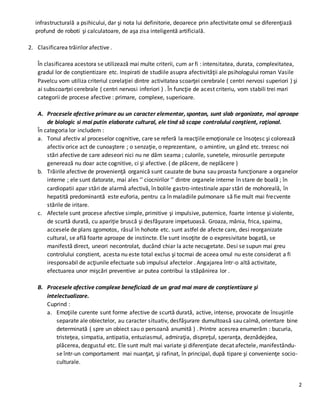 Afectivitatea | DOCX