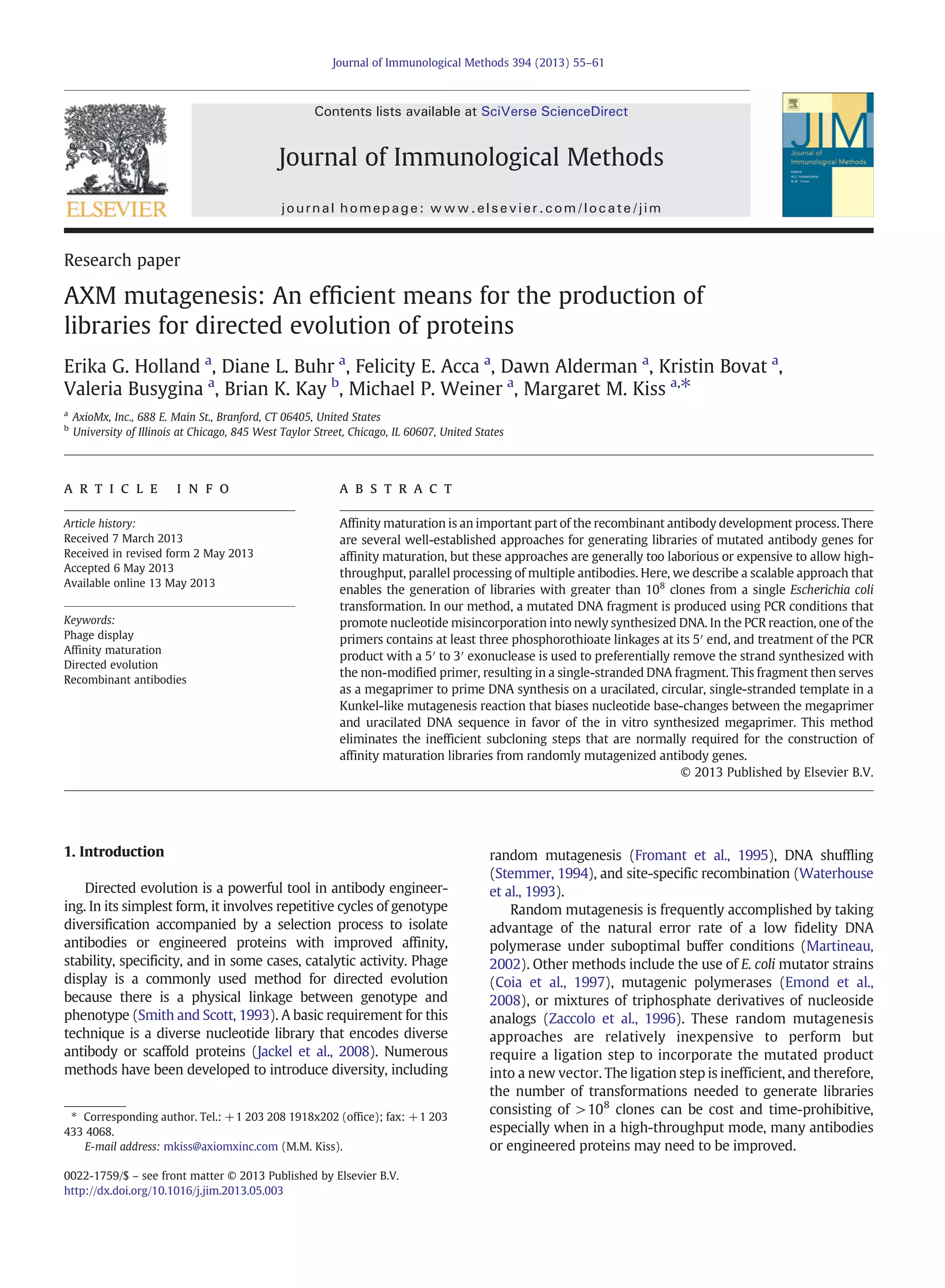 AXM Mutagenesis | PDF