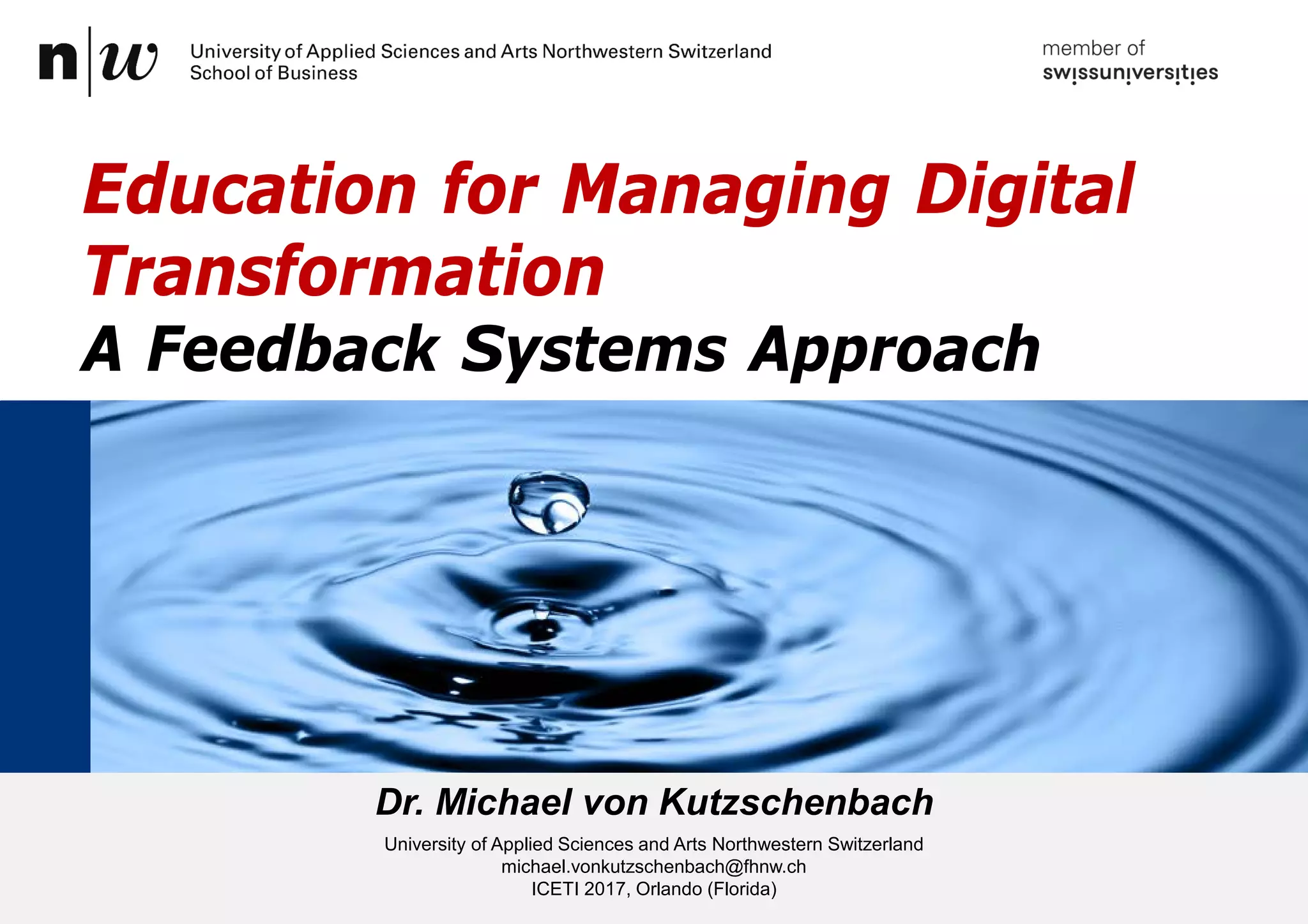 A Feedback Systems Approach to Digital Transformation | PDF