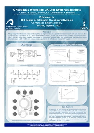 A Feedback Wideband lna for UWB Applications | PDF