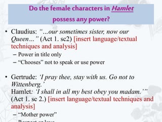 A Feminist reading of HAMLET | PPT