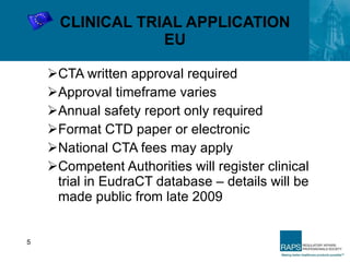 Clinical Trial Requirements U.S. vs. EU Similarities and Differences | PPT