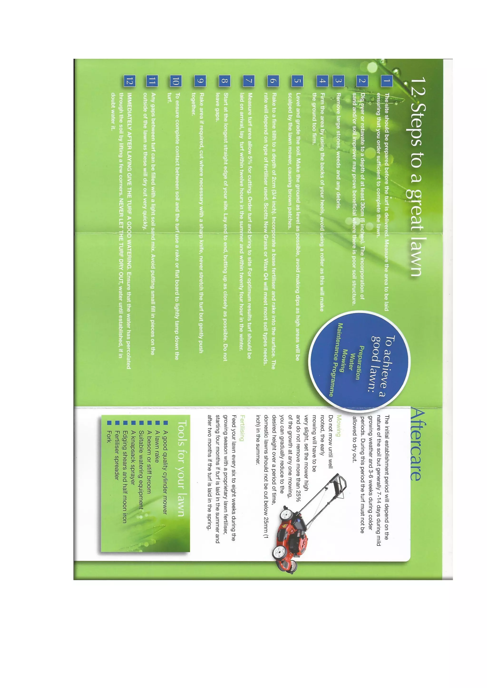 how to lay a lawn | PDF