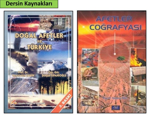 Afetler Coğrafyası dersi slaytı 1. Hafta | PPT