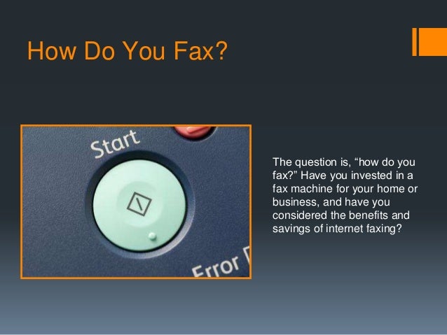 A Few Basic Facts on Fax Machines