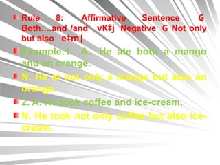 Affirmative to Negative(transformation of sentences) by Ashek Sarker | PPTX