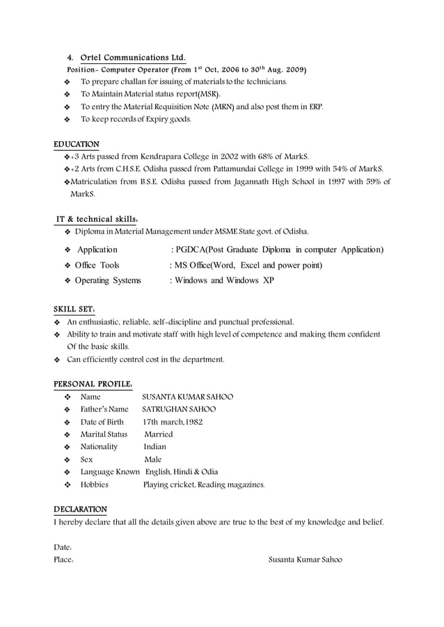 CURRICULAM VITAE | DOCX