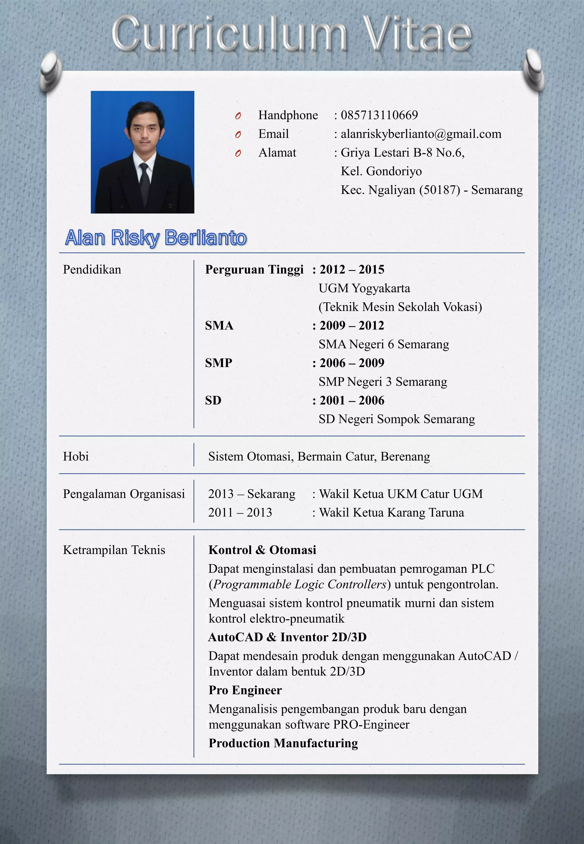 CV Alan Risky Berlianto | PDF | Free Download