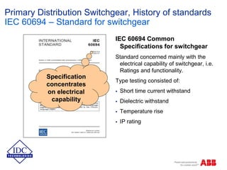 2015 Arc Flash Conference MV Switchgear Standards | PPTX