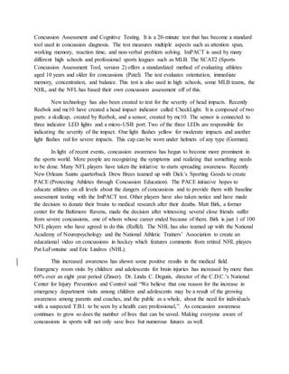 Improving Concussion Awareness in Student Athletes | PDF