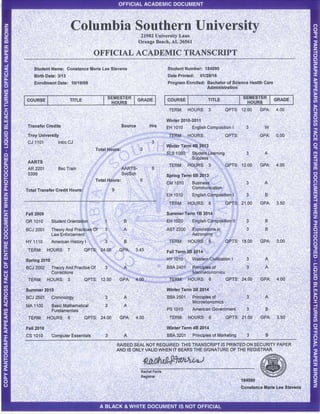 Official Transcript | PDF