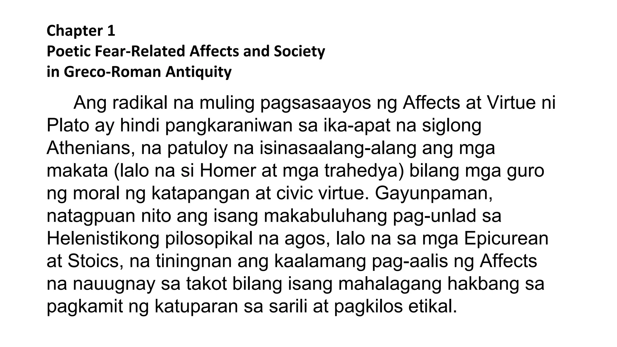 Ang Affect Theory sa pagdalumat ng tama. | PPT