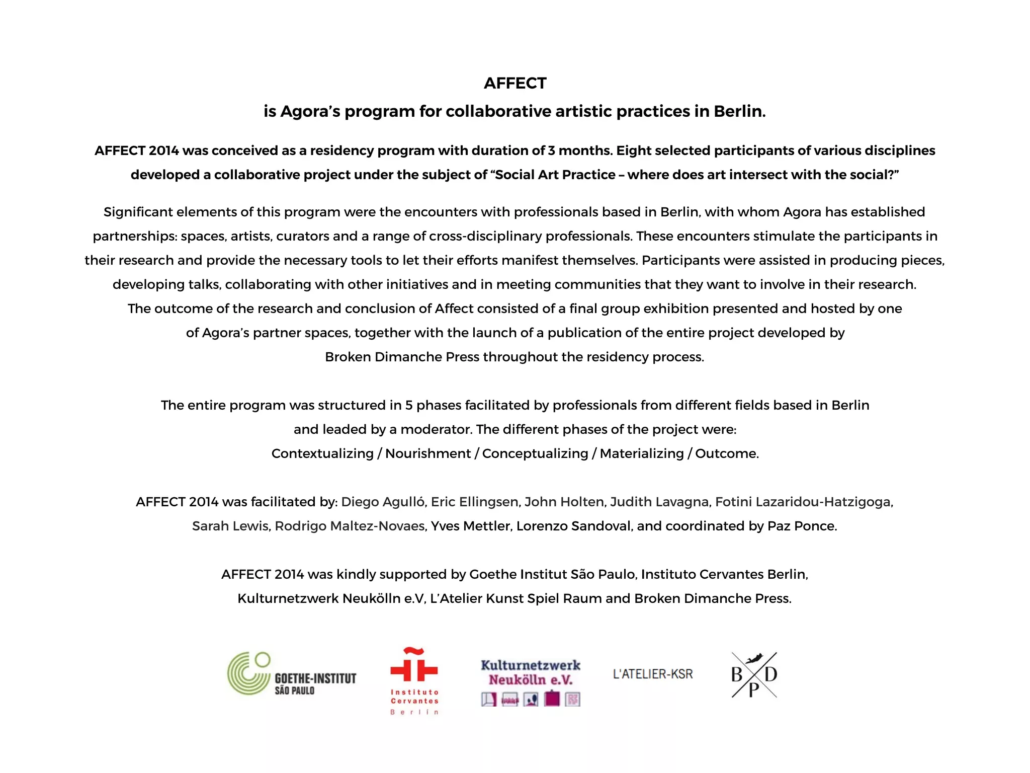 Affect 2014 documentation dossier | PDF